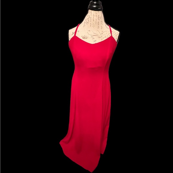 Dresses | Red Formal Dress Low Back Zip Up Spaghetti Straps Size 11 Or ...